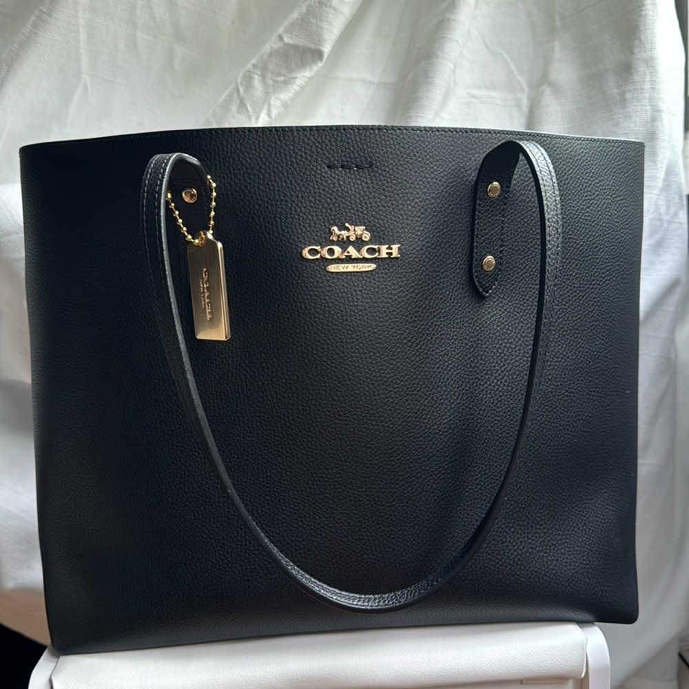 Coach Full Leather Tote With Coach Tote Insert - Gem